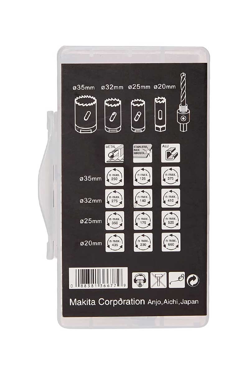 Makita D-34855 5 Parça Bi Metal Delik Testere Panç Uç Seti