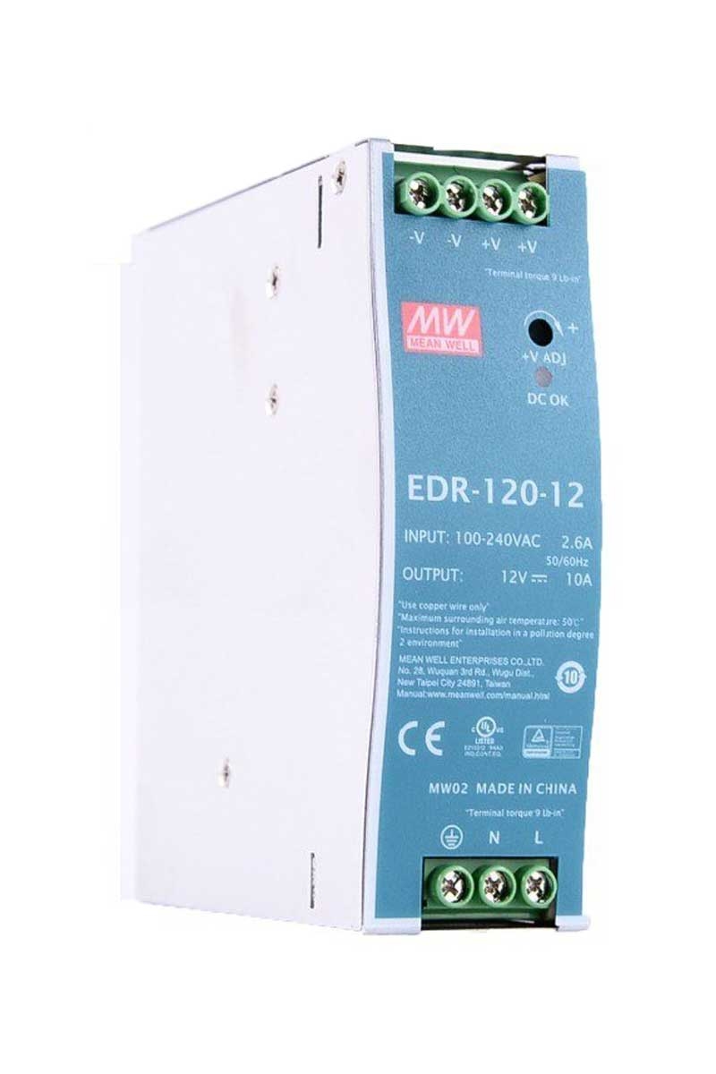 En Ucuz Mean Well EDR-120-12 120W 12V 10A Ray Montaj | elektromarketim.com