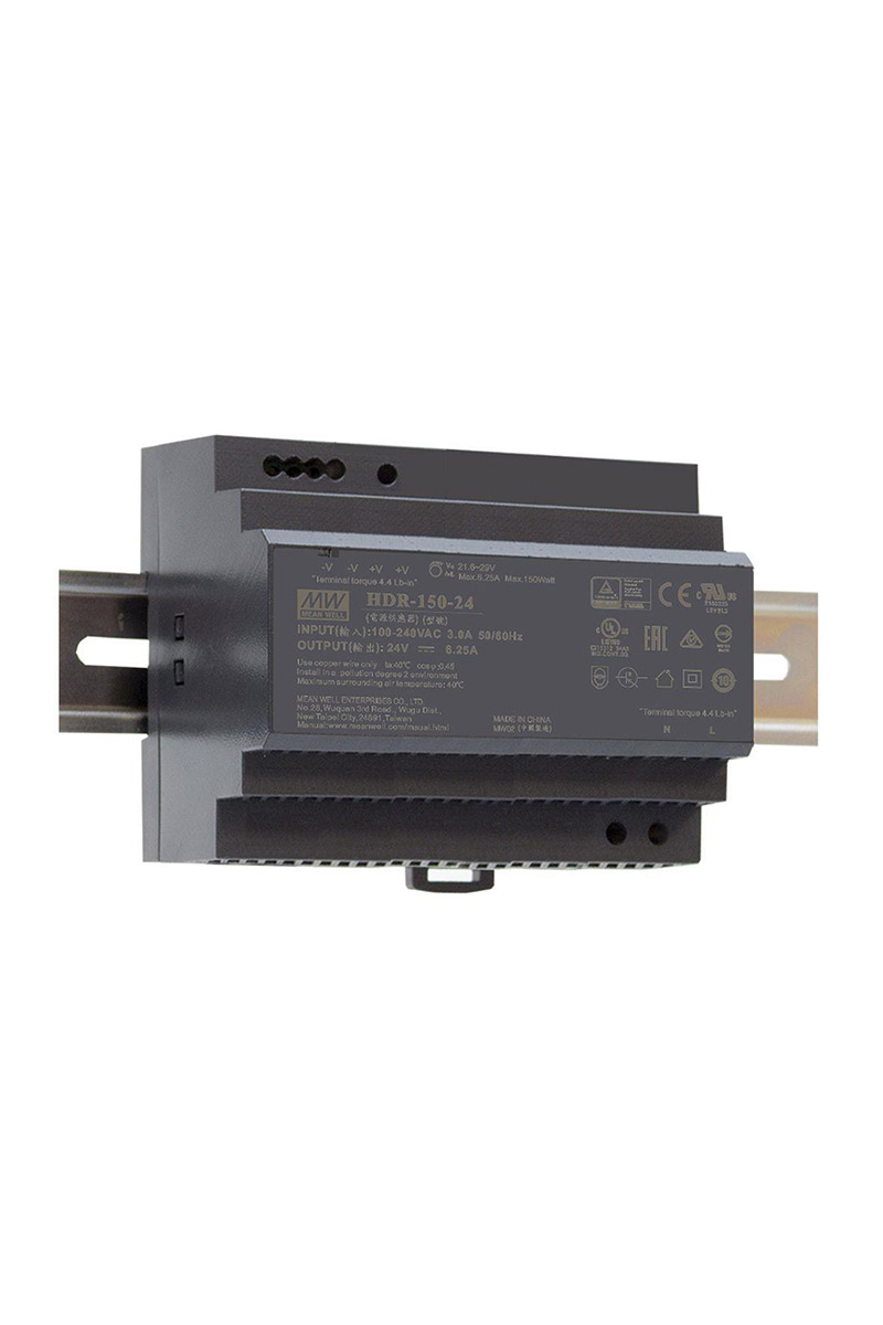 En Ucuz Mean Well HDR-150-24 150W 24VDC 6.25A 85-264VAC Ray Montajlı Power Supply ...