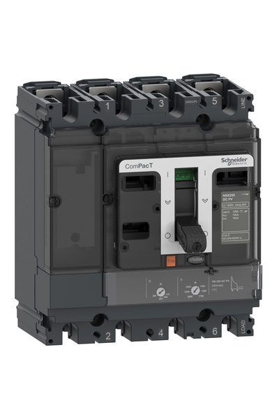Schneider C25F4TM200D1 NSX250F Pv 4P 200A Tmd Kompakt Şalter