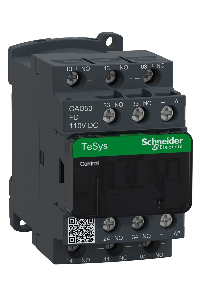 Schneider CAD50FD Tesys D 110V DC 5NA Yardımcı Kontaktör