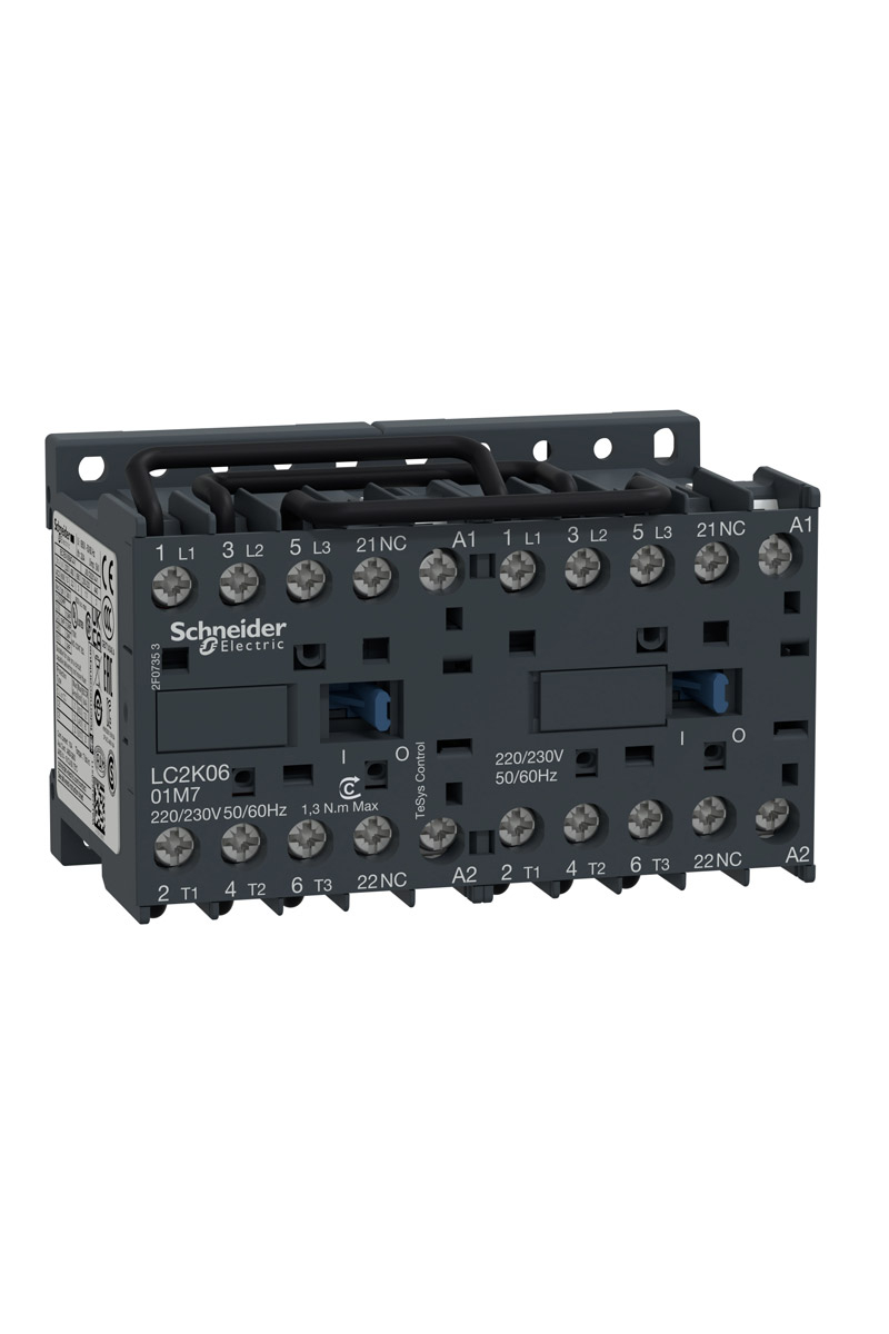 Schneider LC2K0601E7 1NK 3P Ac3 6A Envensör Kontaktör