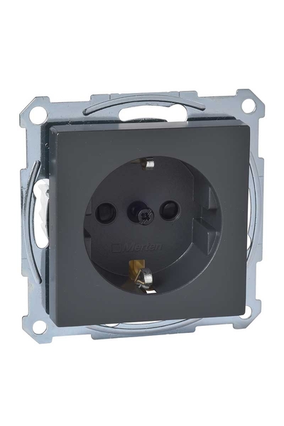Schneider MTN2400-0414 Schuko System M 16A Antrasit Priz
