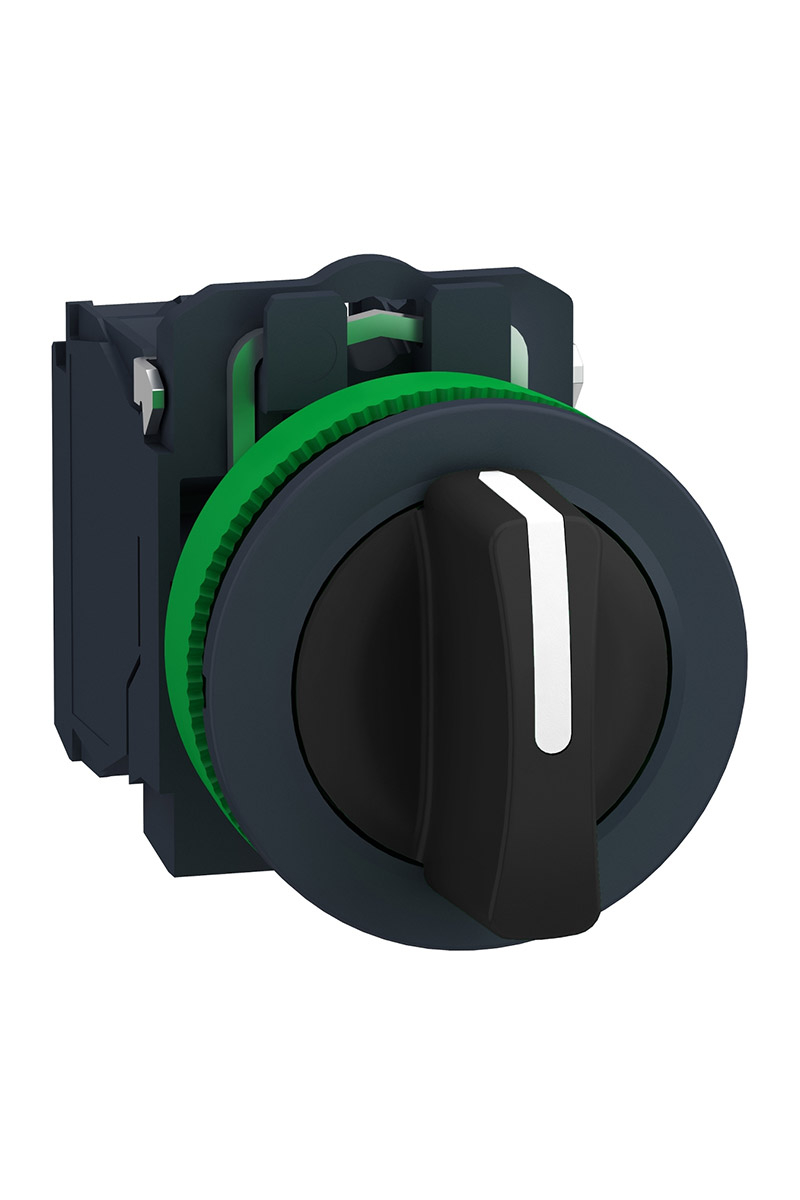 Schneider XB5FD33 1NA+1NA Siyah Gömülü Mandallı Buton | elektromarketim.com