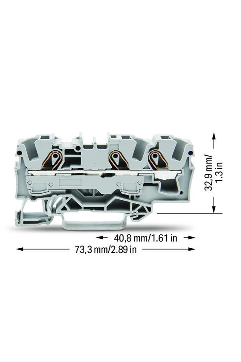 En Ucuz Wago 2006-1301 25 Adet 10mm2 Gri 3 İletkenli Ray Klemens ...