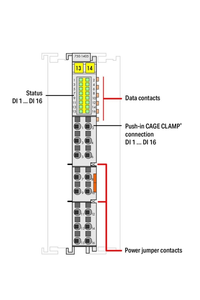 Wago 750-1405 24V DC 16 Kanal Dijital Giriş Modülü