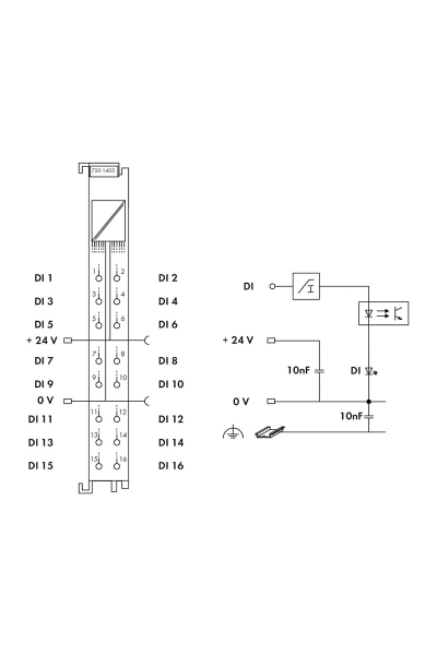 Wago 750-1405 24V DC 16 Kanal Dijital Giriş Modülü