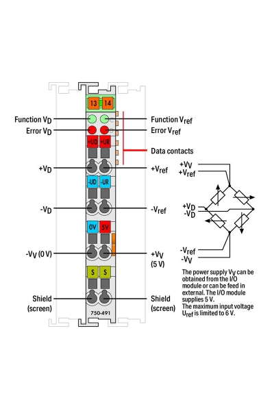 Wago 750-491 1 Kanal Load Cell Analog Giriş Modülü